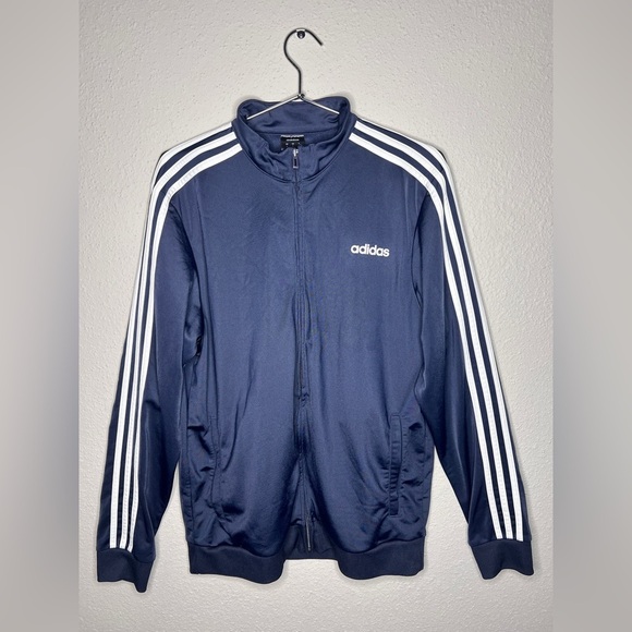 adidas | Jackets & Coats | Adidas Mens Dark Blue Track Jacket | Poshmark